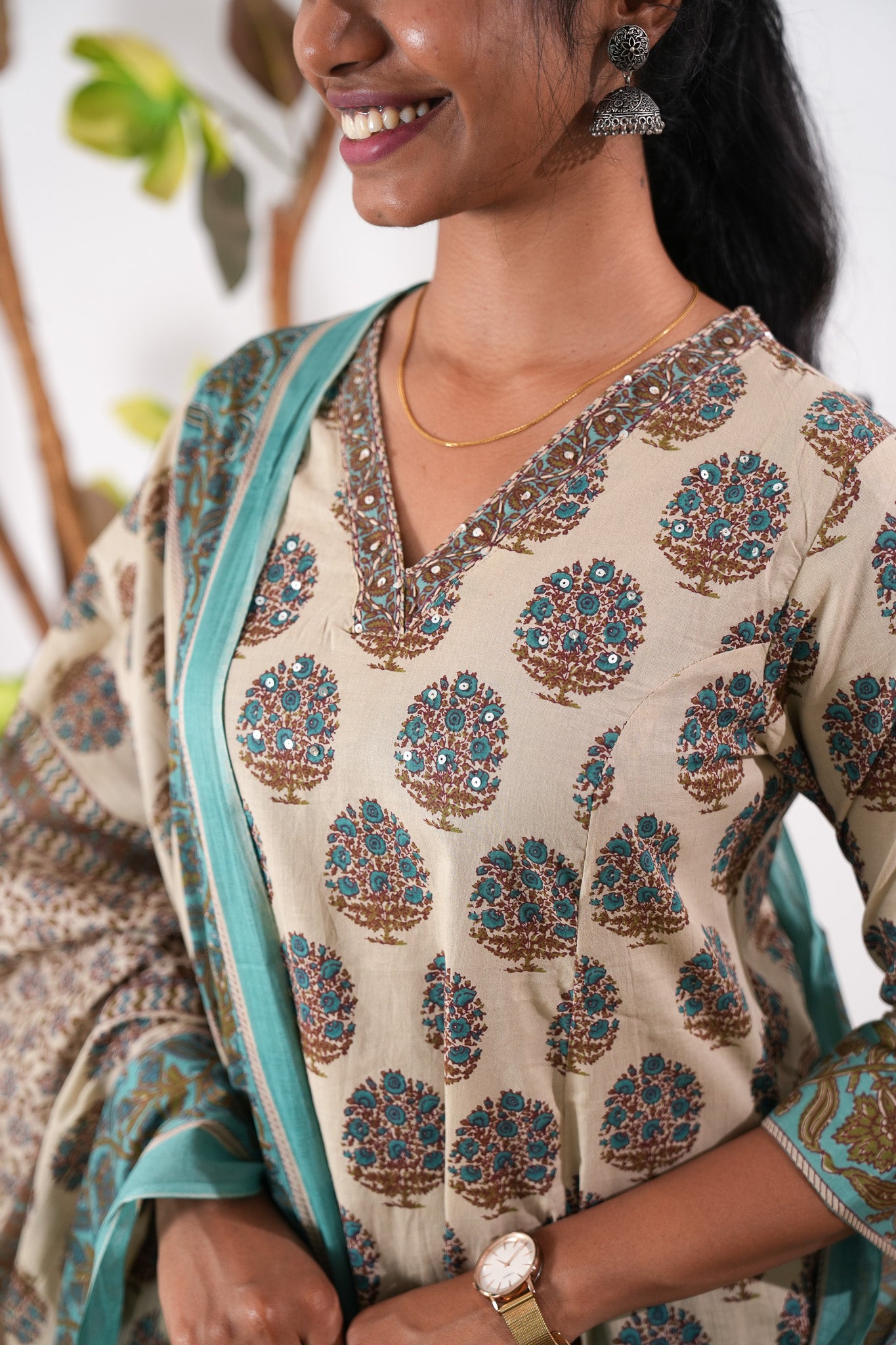 Sand butta cotton suit set – Select by Shiva
